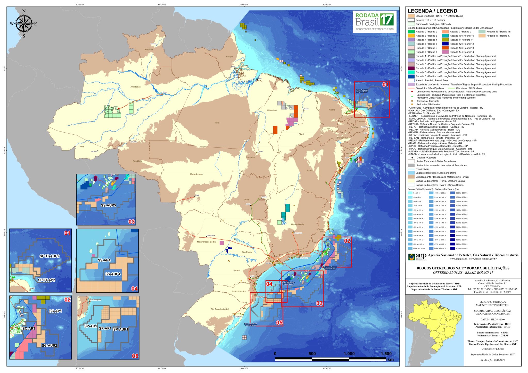 CNPE approves 92 offshore blocks for 17th bidding round - Brazil ...